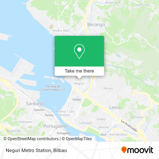 Com arribar a Neguri Metro Station a Getxo amb metro o bus?