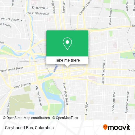 How to Get to Greyhound Bus in Columbus by Bus?