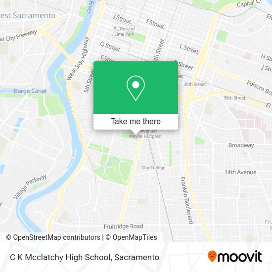 How to Get to C K Mcclatchy High School in Sacramento by Bus or Light Rail?