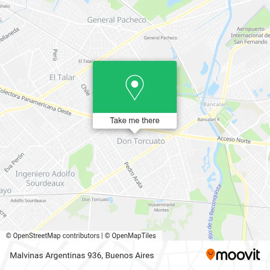How to Get to Malvinas Argentinas 936 in Tigre by Colectivo or Train?