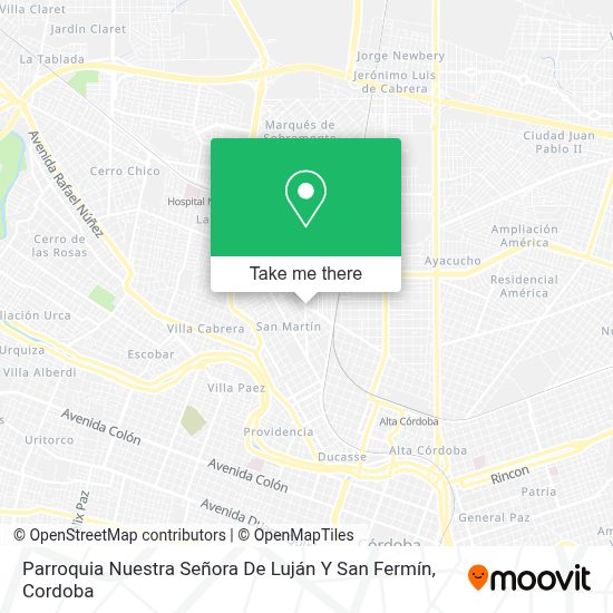 ¿Cómo llegar a Parroquia Nuestra Señora De Luján Y San Fermín en ...