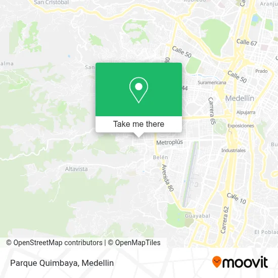 ¿Cómo llegar a Parque Quimbaya en Medellín en autobús o metro?