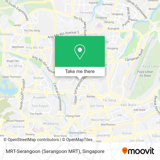 How to Get to MRT-Serangoon in Southeast by Metro or Bus?