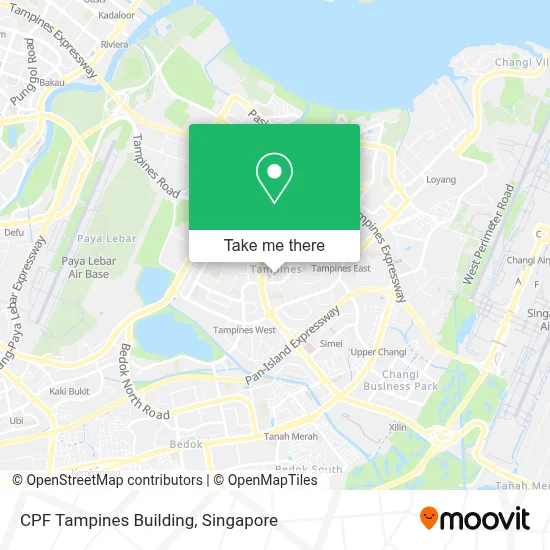 How to Get to CPF Tampines Building in Northeast by Bus or Metro?