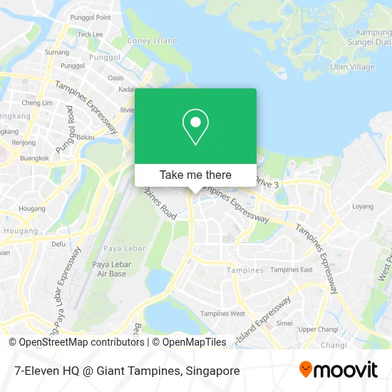 How to Get to 7-Eleven HQ @ Giant Tampines in Northeast by Bus or Metro?