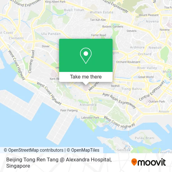 如何乘坐 公交 或 地铁 前往Singapore的Beijing Tong Ren Tang @ Alexandra Hospital？