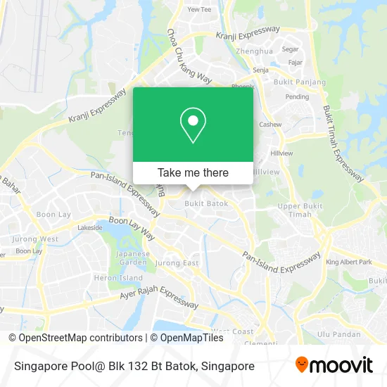 如何乘坐 公交 或 地铁 前往Southwest的Singapore Pool@ Blk 132 Bt Batok？