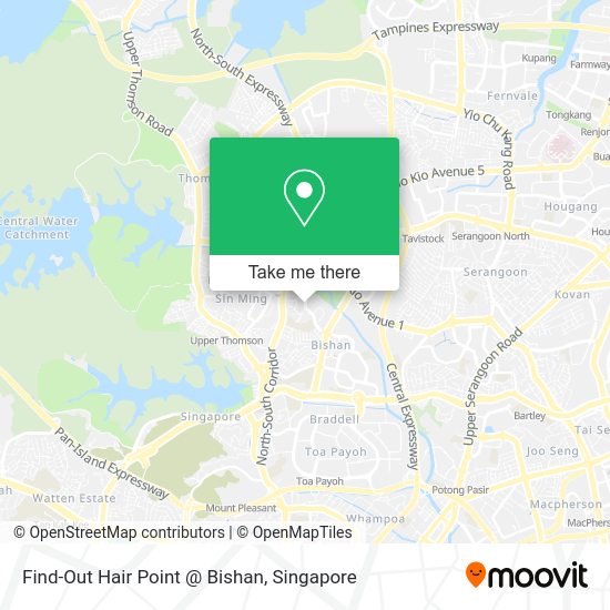 How to Get to Find-Out Hair Point @ Bishan in Singapore by Bus or Metro?