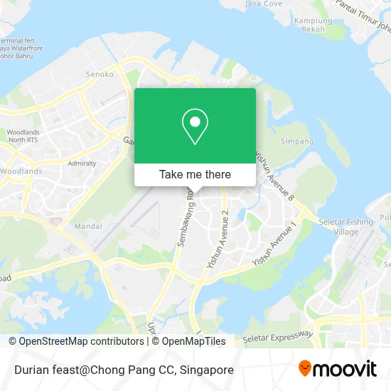 How to Get to Durian feast@Chong Pang CC in Northwest by Bus or Metro?