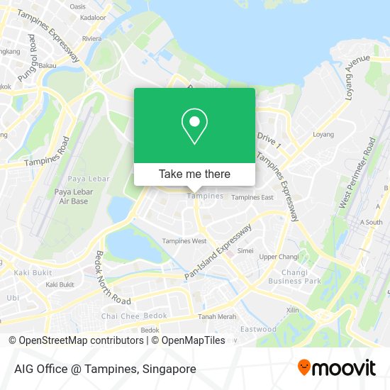 How to Get to AIG Office @ Tampines in Northeast by Bus or Metro?