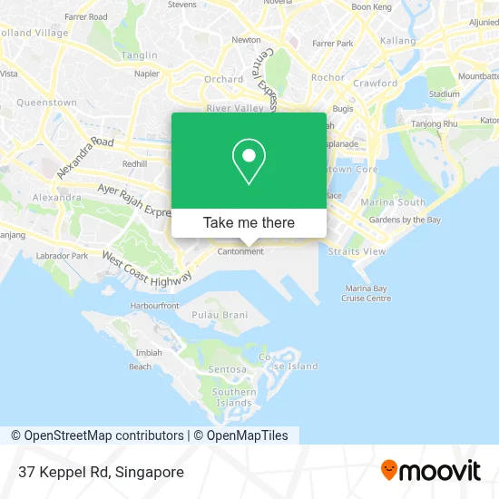 如何乘坐 公交 或 地铁 前往Singapore的37 Keppel Rd？