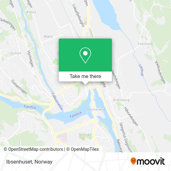 How to get to Ibsenhuset in Skien by Bus or Train?
