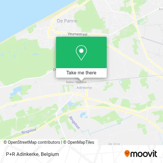 Comment aller à P+R Adinkerke à De Panne en bus, tram ou train