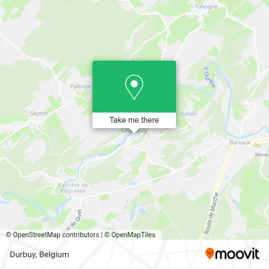 Comment aller à Durbuy en bus ou train
