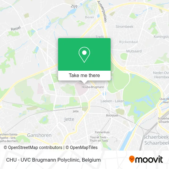 Comment aller à Chu - Uvc Brugmann Polyclinique à Brussel en bus, train ...