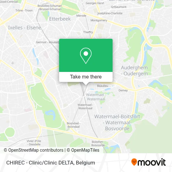 Comment aller à CHIREC - Clinique / Kliniek DELTA à Brussel en métro ...