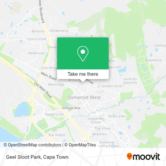 How to Get to Geel Sloot Park in Somerset West by Train?