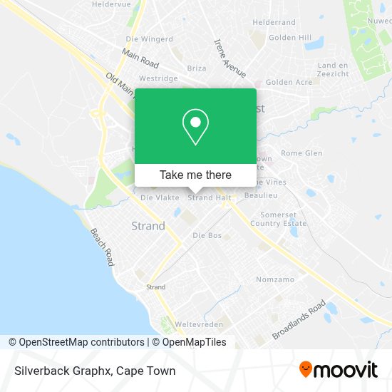 How to get to Silverback Graphx in Strand by train or bus?