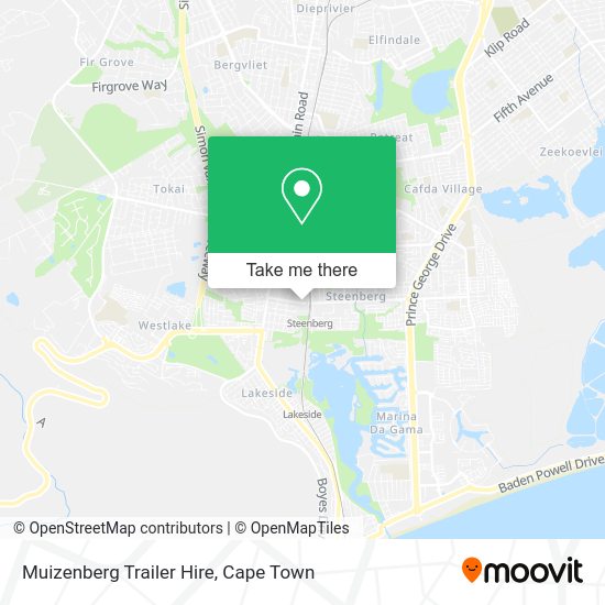 How to get to Muizenberg Trailer Hire in Simon Town by train or bus?