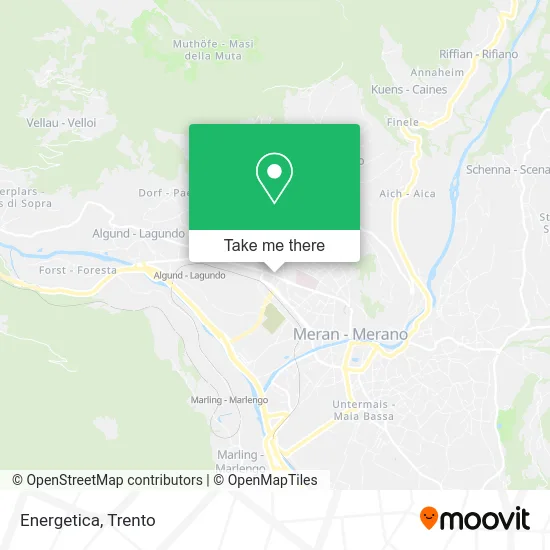 How to Get to Energetica in Merano by Bus, Train or Cable Car?