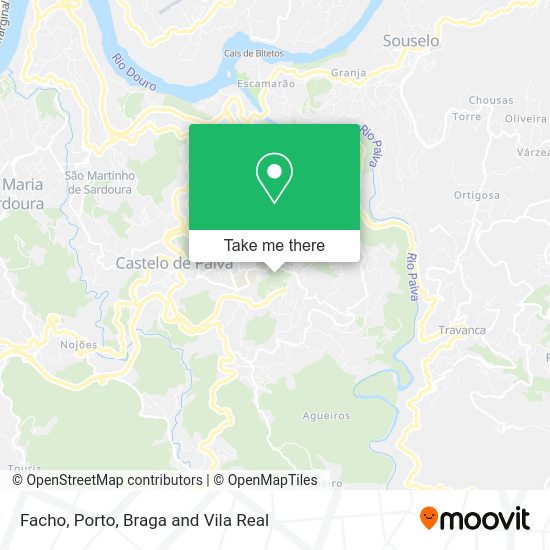 Como chegar a Facho em Castelo De Paiva por autocarro ou comboio?