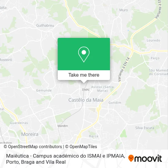 Como chegar a Maiêutica - Campus académico do ISMAI e IPMAIA em Castêlo ...