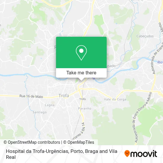 Como chegar a Hospital da Trofa-Urgências em Bougado por autocarro ou ...