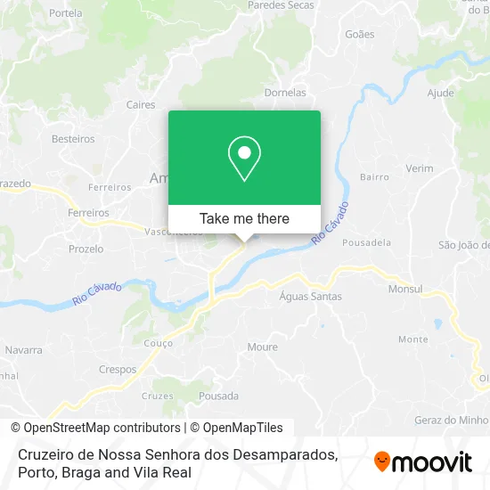 Como chegar a Cruzeiro de Nossa Senhora dos Desamparados em Amares e ...