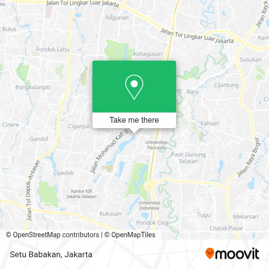 How to Get to Setu Babakan in Jakarta Selatan by Bus or Train?