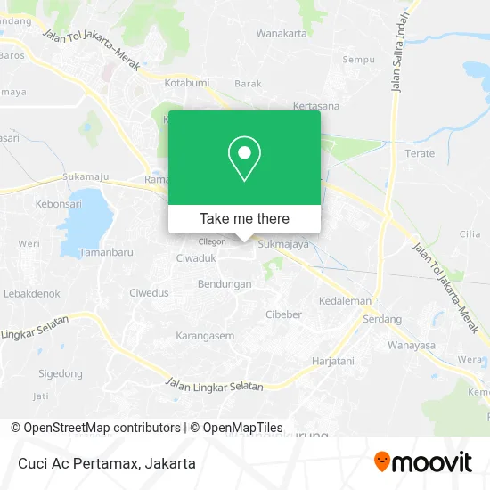 How to Get to Cuci Ac Pertamax in Cilegon by Train or Bus?