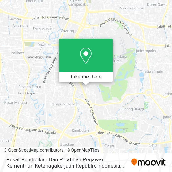 How to Get to Pusat Pendidikan Dan Pelatihan Pegawai Kementrian ...