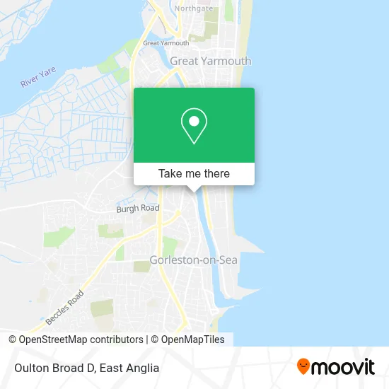 How to Get to Oulton Broad D in Great Yarmouth by Bus or Train?