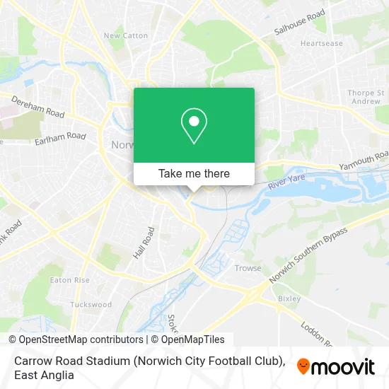 How to Get to Carrow Road Stadium (Norwich City Football Club) by Bus ...
