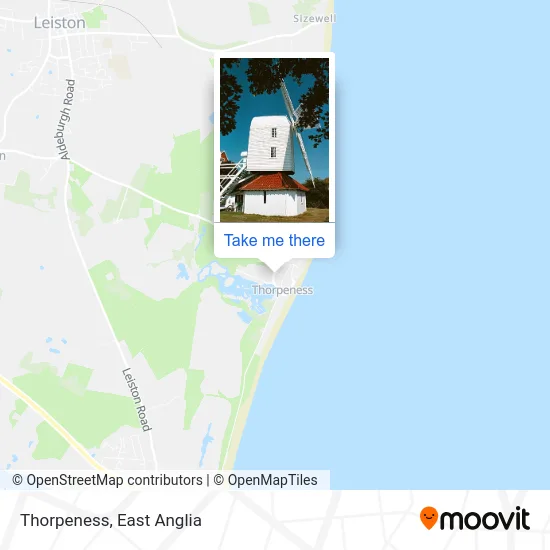 How to Get to Thorpeness in Suffolk Coastal by Bus or Train?