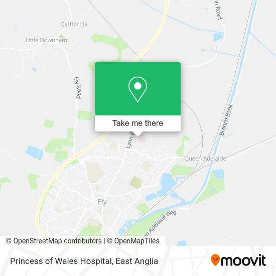 How to Get to Princess of Wales Hospital in East Cambridgeshire by Bus ...