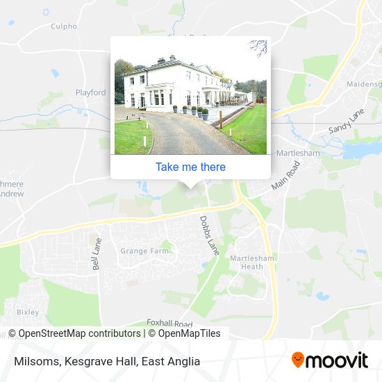 How to Get to Milsoms, Kesgrave Hall in Suffolk Coastal by Bus?