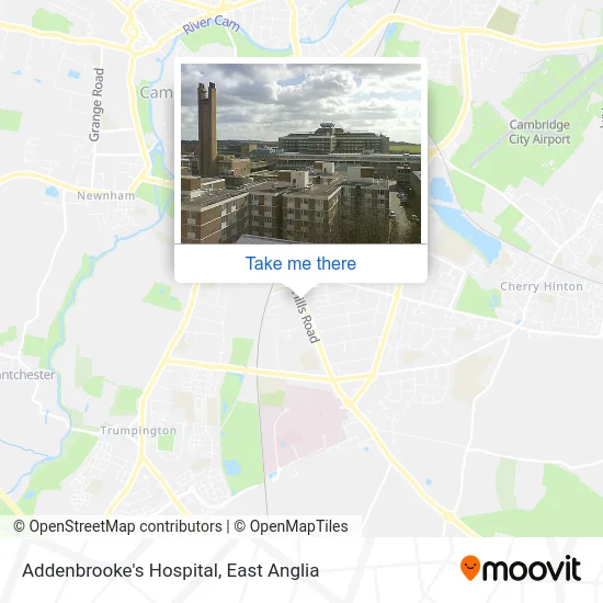 How to Get to Addenbrooke's Hospital in Cambridge by Bus or Train?