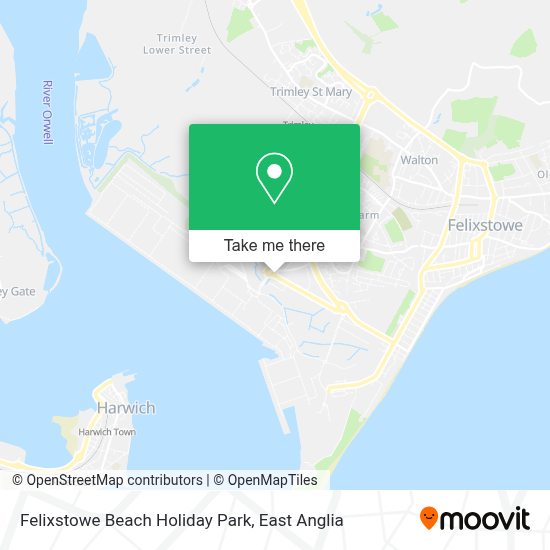 How to Get to Felixstowe Beach Holiday Park in Suffolk Coastal by Bus?