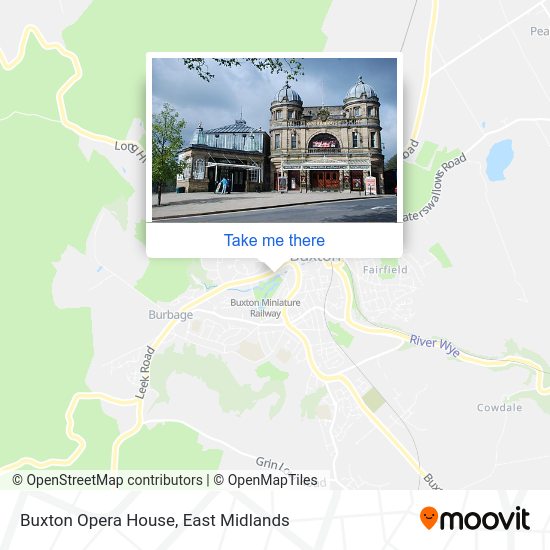 How to Get to Buxton Opera House in East Midlands by Bus or Train?