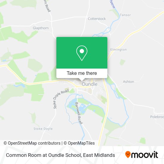 How to Get to Common Room at Oundle School in East Northamptonshire by Bus?
