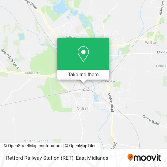 How to Get to Retford Railway Station (RET) in Bassetlaw by Bus or Train?