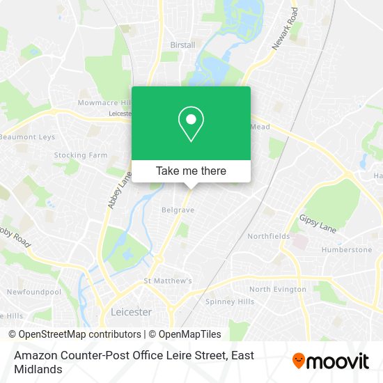 How to get to Amazon Counter-Post Office Leire Street in Leicester by ...