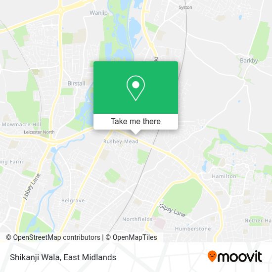 How to get to Shikanji Wala in Leicester by bus or train?