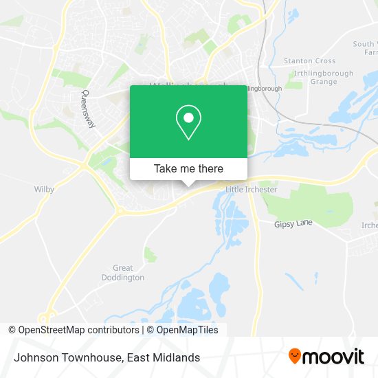 How to get to Johnson Townhouse in Wellingborough by bus?