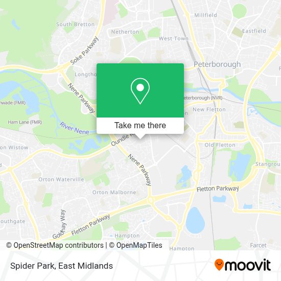 How to Get to Spider Park in Peterborough by Bus or Train?