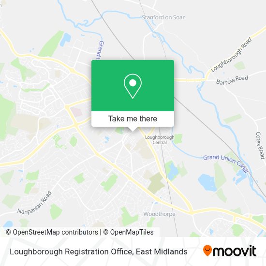 How to get to Loughborough Registration Office in Charnwood by bus or ...