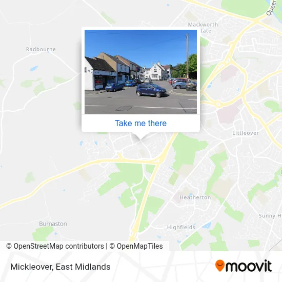 How to Get to Mickleover in Derby by Bus?