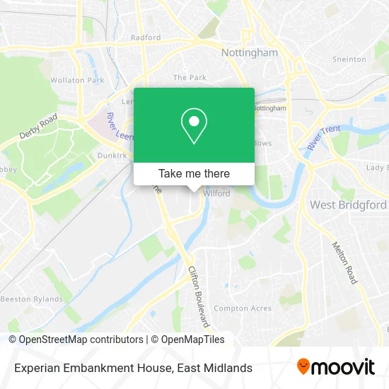 How to Get to Experian Embankment House in Nottingham by Bus, Train or ...