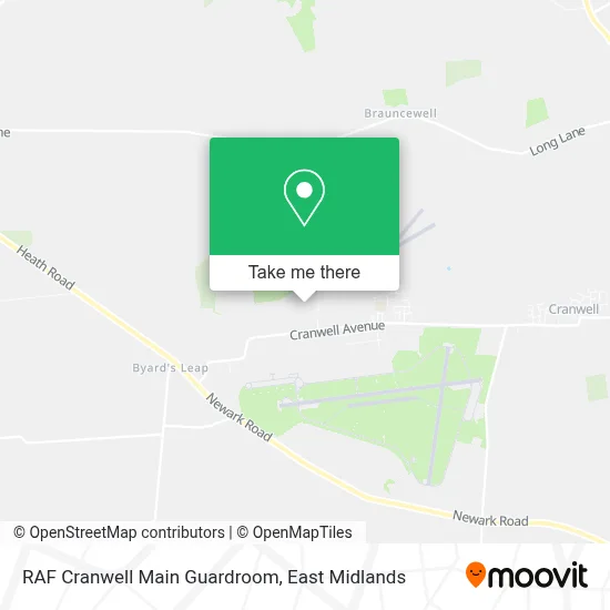 How to Get to RAF Cranwell Main Guardroom in North Kesteven by Bus?