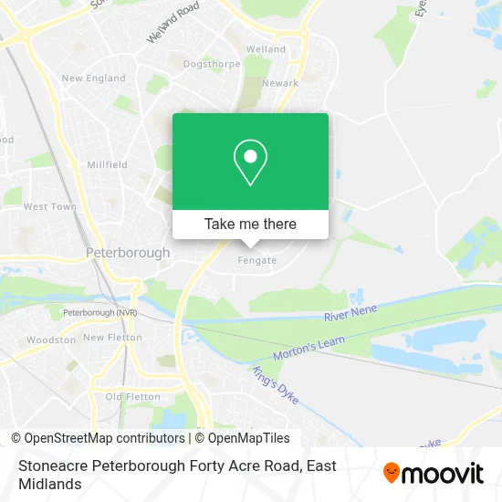 How to Get to Stoneacre Peterborough Forty Acre Road by Bus or Train?
